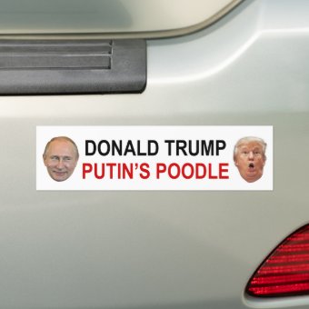 Donald Trump Putin's Poodle bumper sticker | Zazzle