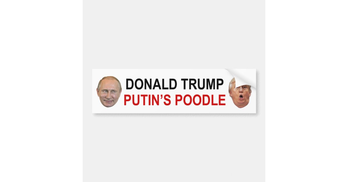 Donald Trump Putins Poodle Bumper Sticker Zazzle