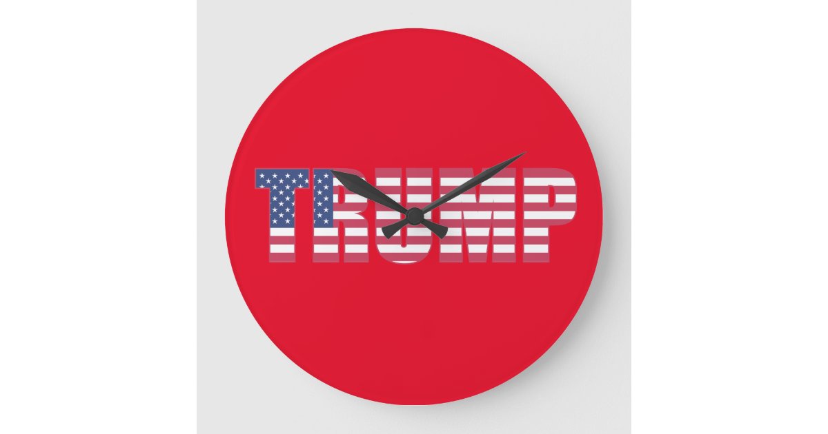 DONALD TRUMP RED wall clock | Zazzle