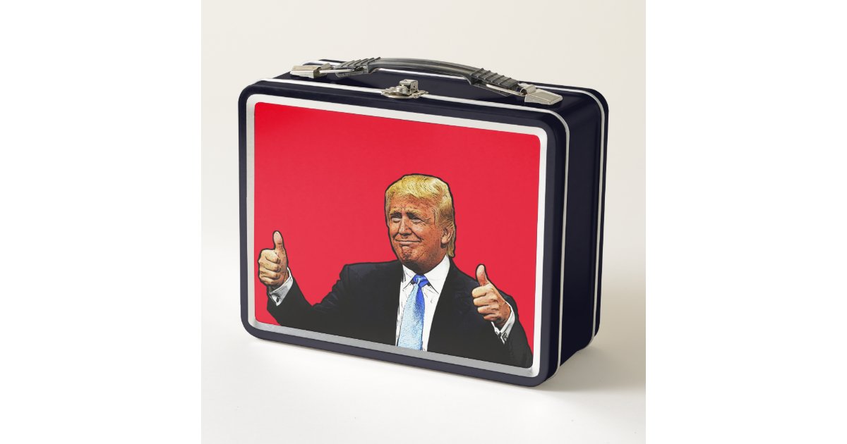 DONALD TRUMP RETRO METAL LUNCHBOX | Zazzle