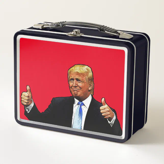 DONALD TRUMP RETRO METAL LUNCHBOX | Zazzle