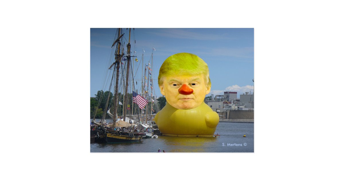 Donald Trump Rubber Yellow Duck Postcard | Zazzle.com
