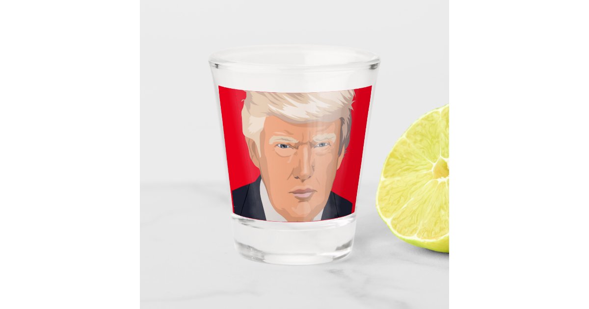 DONALD TRUMP SHOT GLASS GLASSES | Zazzle