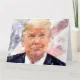 Donald Trump smiling with American flag Thank You Card | Zazzle