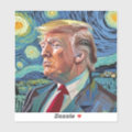 Donald Trump Starry Night Van Gogh Art Style 2024 Sticker | Zazzle