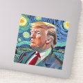 Donald Trump Starry Night Van Gogh Art Style 2024 Sticker | Zazzle