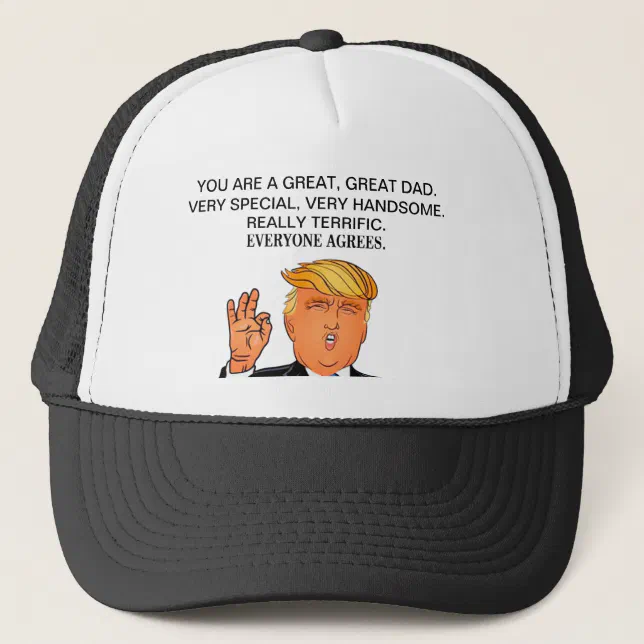 Donald Trump - terrific dad fathers day birthday Trucker Hat | Zazzle