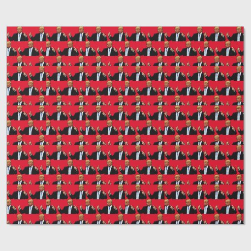 DONALD TRUMP THUMBS UP CHRISTMAS WRAPPING PAPER | Zazzle