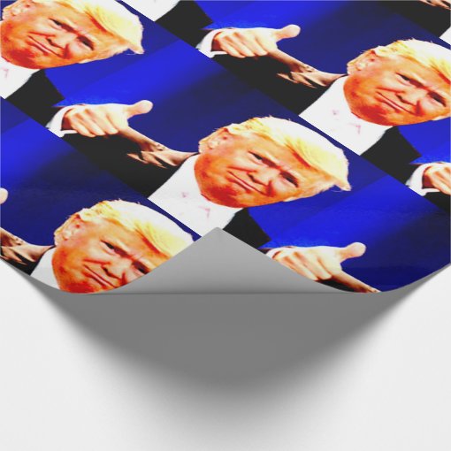 DONALD TRUMP THUMBS UP CHRSTMAS Wrapping Paper | Zazzle