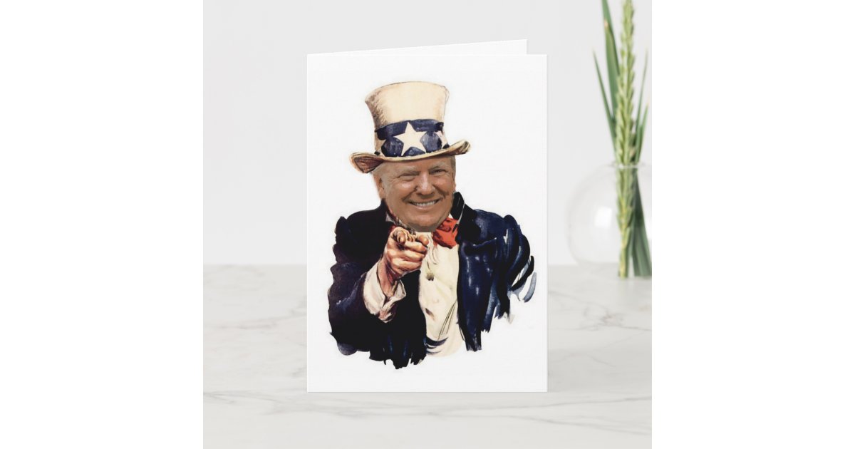 Donald Trump | Uncle Sam | Trump 2020 Card | Zazzle