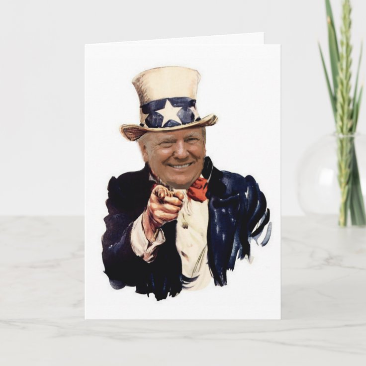 Donald Trump | Uncle Sam | Trump 2020 Card | Zazzle