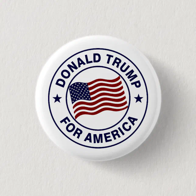 Donald Trump US Flag Button | Zazzle