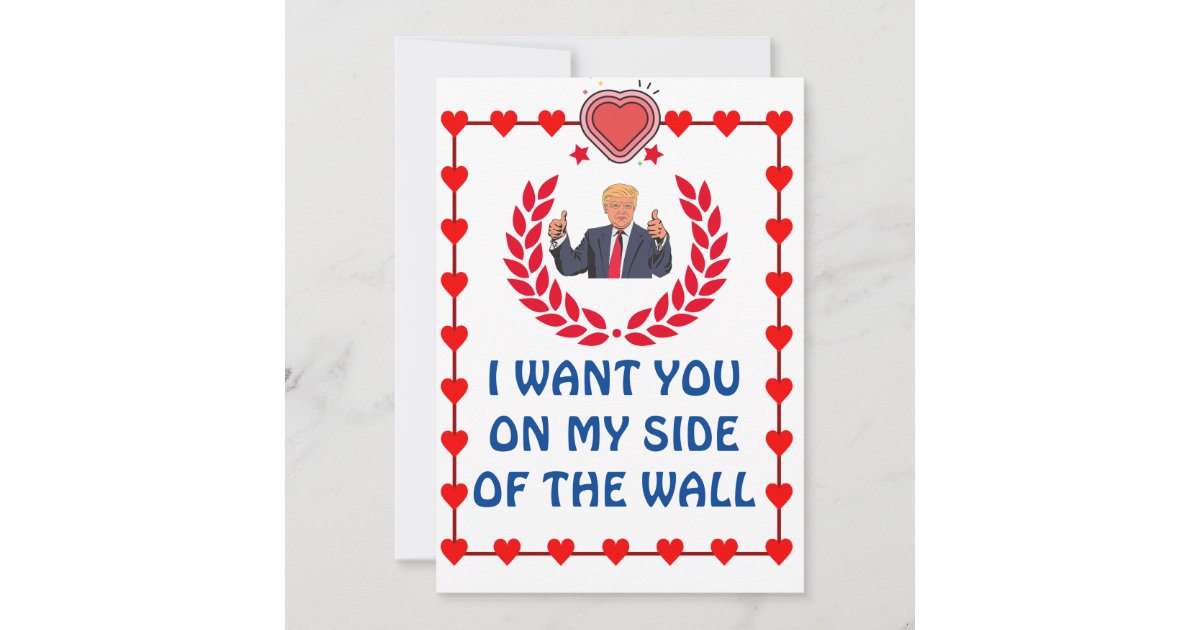 donald trump valentines day FUNNY Holiday Card | Zazzle