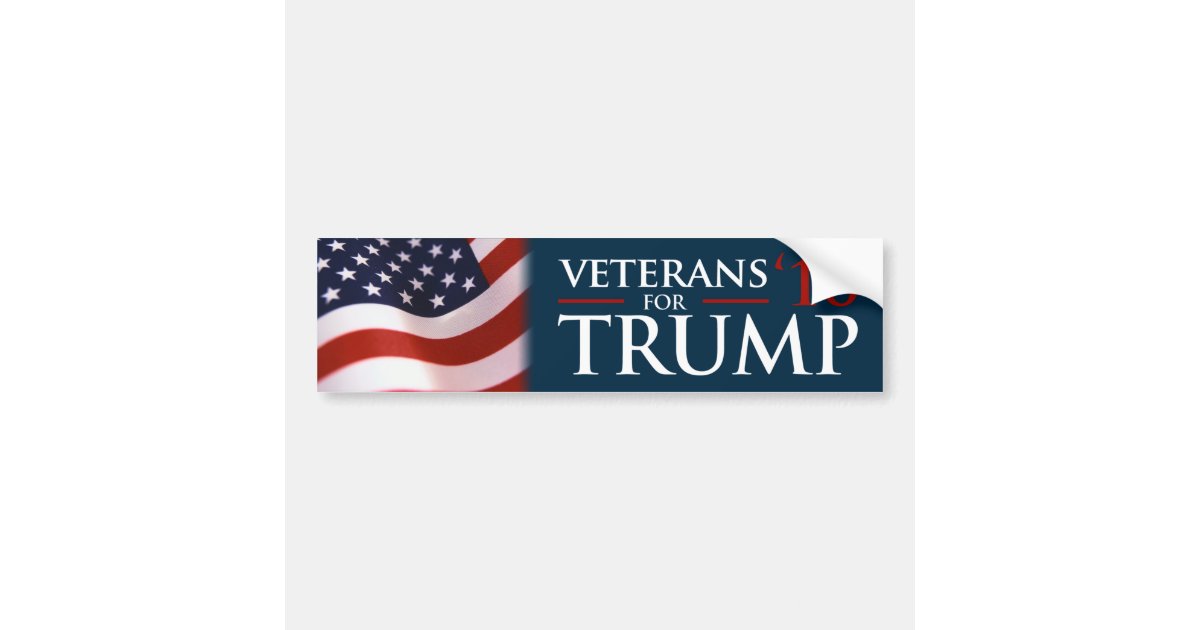 Donald Trump Veterans For Trump 2016 Bumper Bumper Sticker | Zazzle