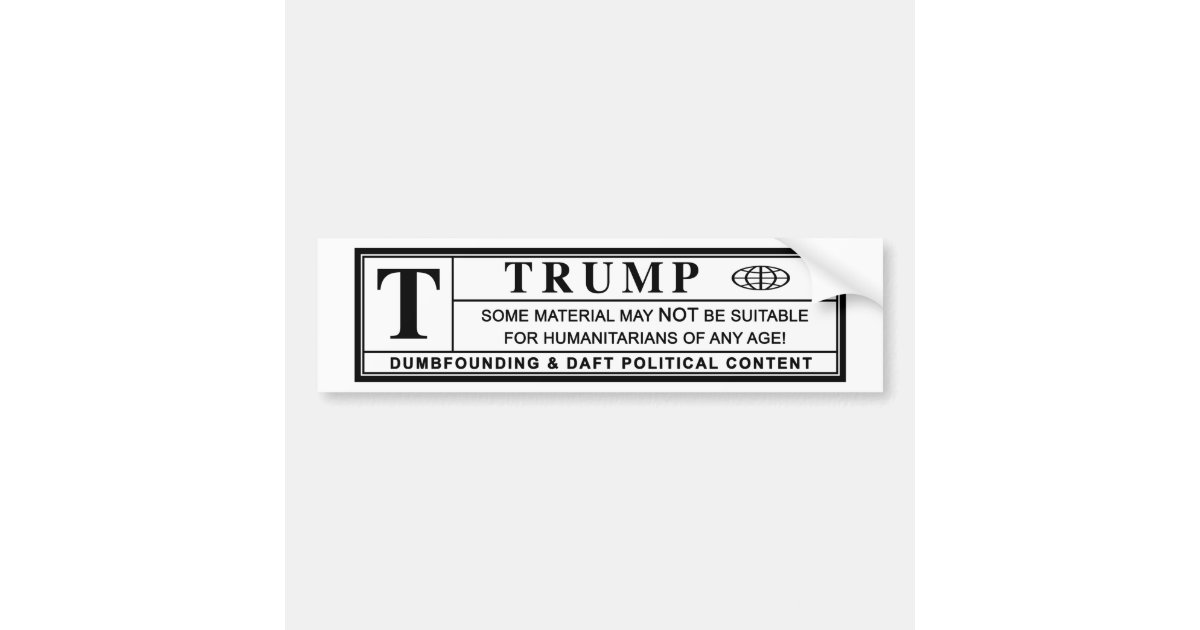 Donald Trump Warning Label | Zazzle