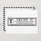 Donald Trump Warning Label Postcard | Zazzle