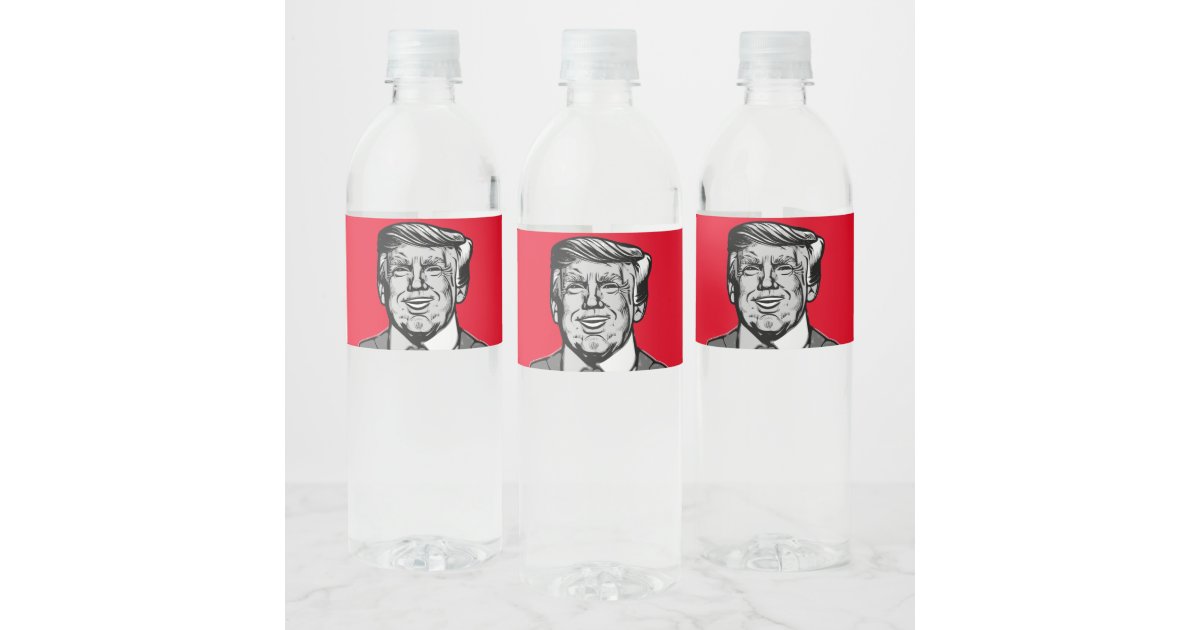 DONALD TRUMP WATER BOTTLE LABEL | Zazzle