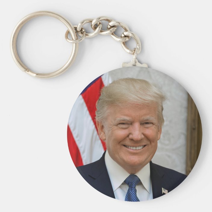 Donald Trump White House President Portrait Keychain | Zazzle.com