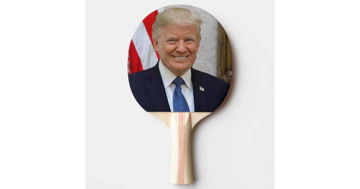 Donald Trump White House President Portrait Ping Pong Paddle | Zazzle