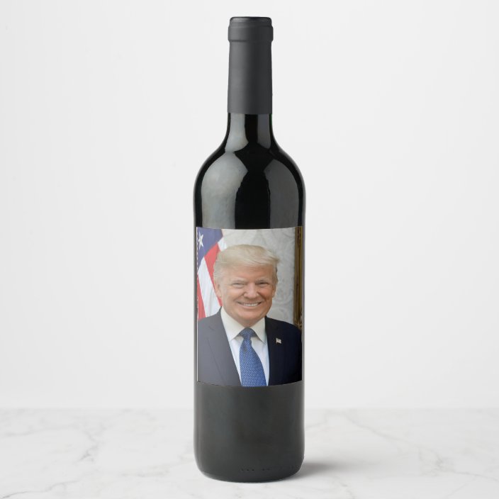 Donald Trump White House President Portrait Wine Label | Zazzle.com