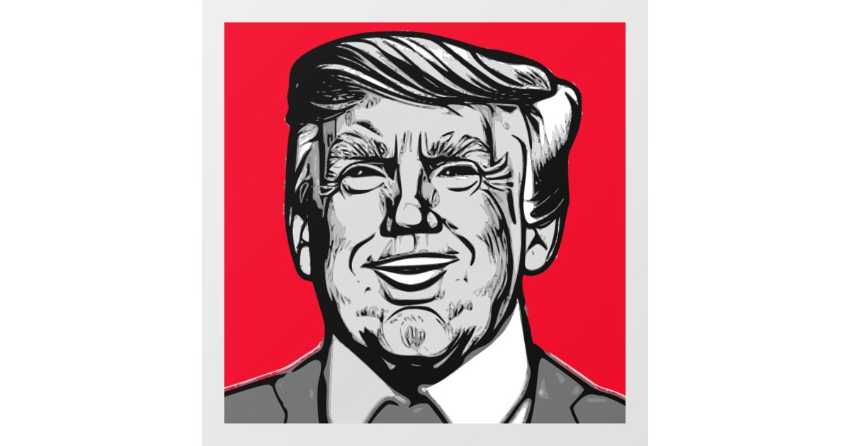 DONALD TRUMP WINDOW CLING | Zazzle
