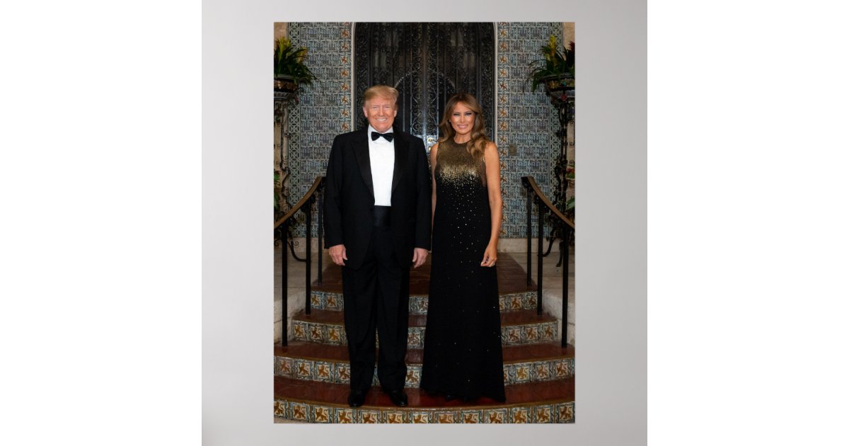 Donald Trump With First Lady Melania Poster | Zazzle