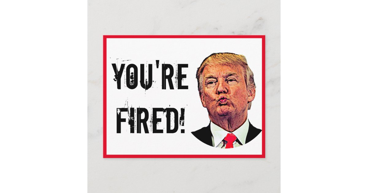 Donald Trump Youre Fired Postcard Zazzle