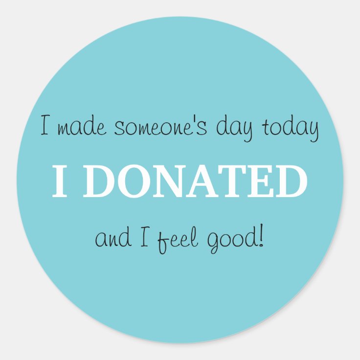 Donation Sticker | Zazzle