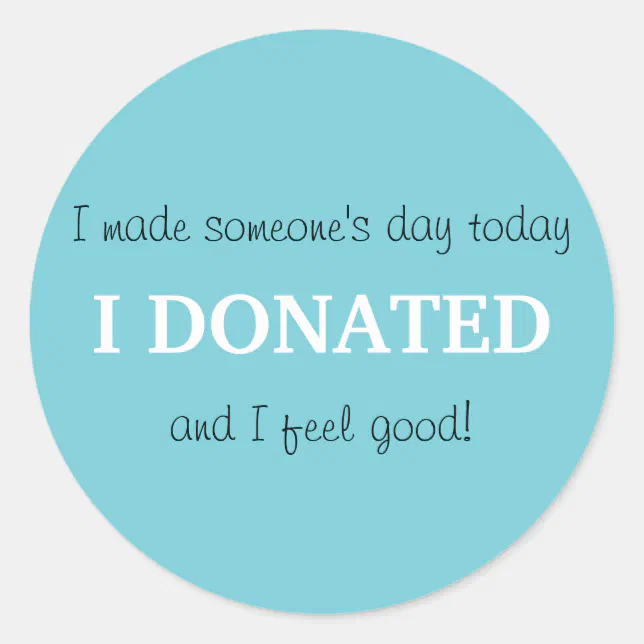 Donation Sticker | Zazzle