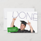 Done Photo - 3x5 Graduation Party Invitation | Zazzle