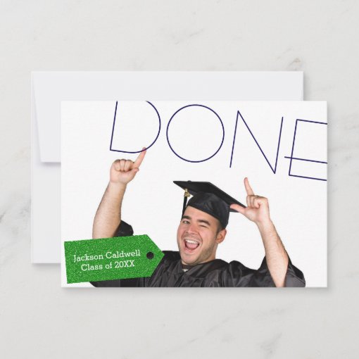 Done Photo - 3x5 Graduation Party Invitation | Zazzle