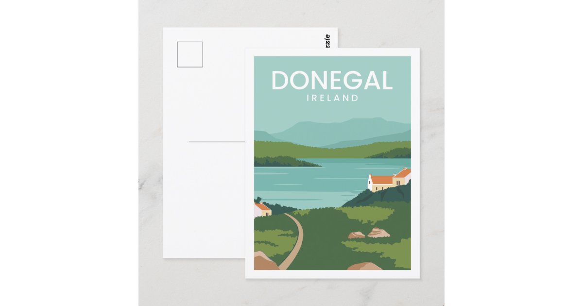 Donegal Ireland Famous Travel Place Illustration Postcard | Zazzle