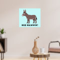 Donkey Cartoon Hee Hawww! Poster | Zazzle