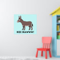 Donkey Cartoon Hee Hawww! Poster | Zazzle