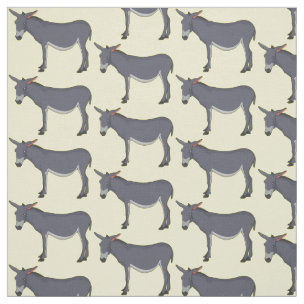 donkey illustration fabric | Zazzle