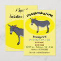 Donkey cartoon illustration invitation | Zazzle