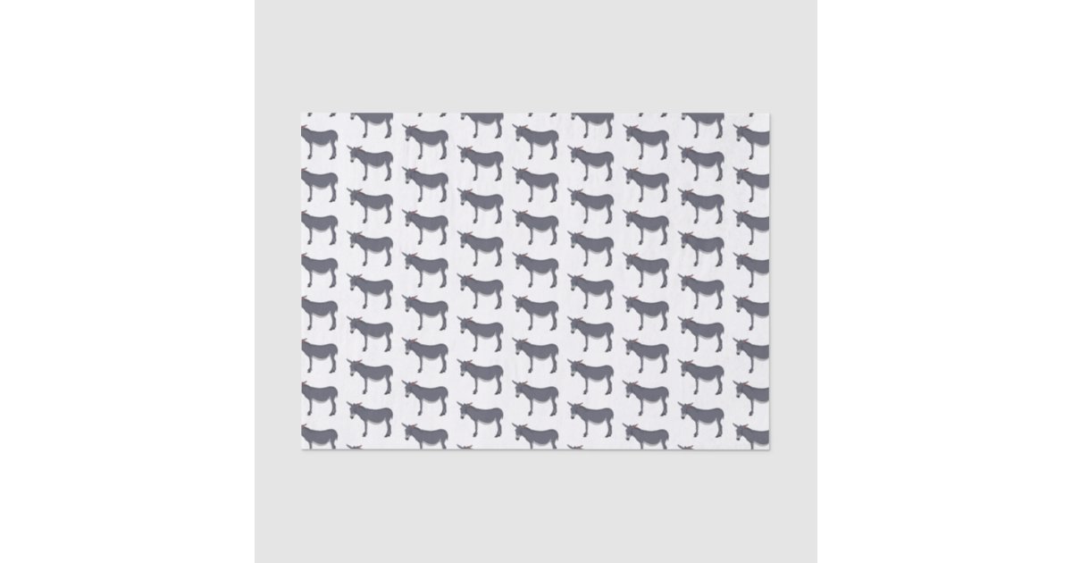 Donkey cartoon illustration tissue paper | Zazzle