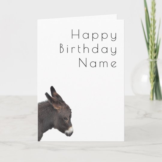 Donkey Deco Birthday Card | Zazzle.com