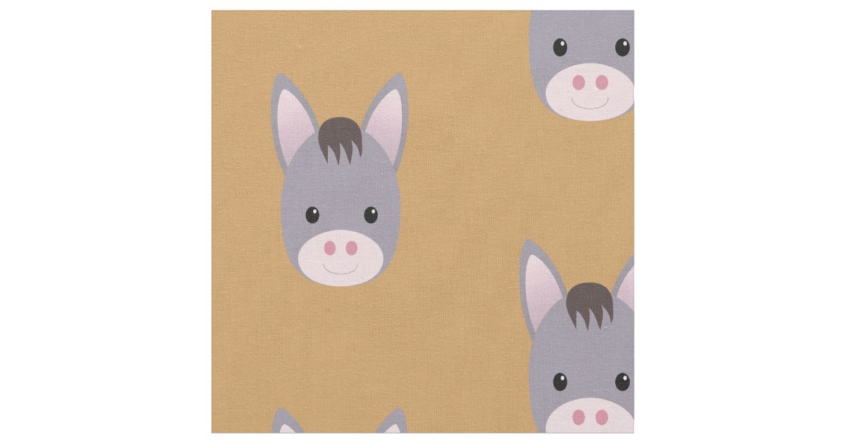 Donkey Fabric | Zazzle
