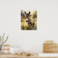 Donkey Farm Animal Art Print Poster | Zazzle