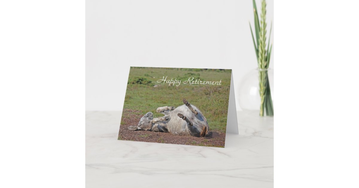 Donkey happy retirement card | Zazzle