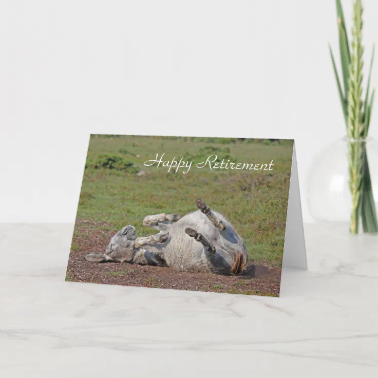 Donkey happy retirement card | Zazzle