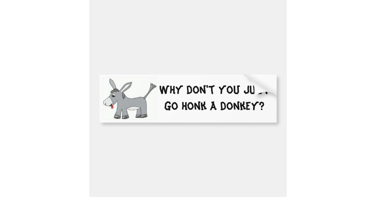 Donkey Honk Bumper Sticker | Zazzle