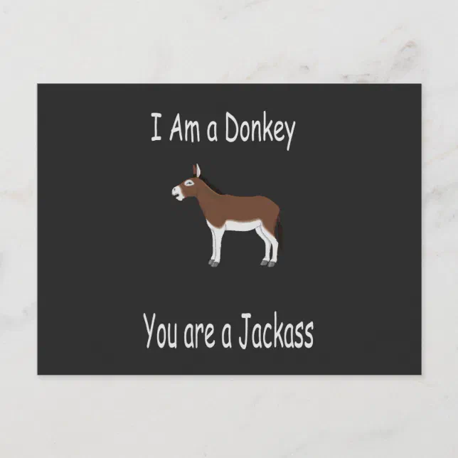Donkey Humor Postcard | Zazzle
