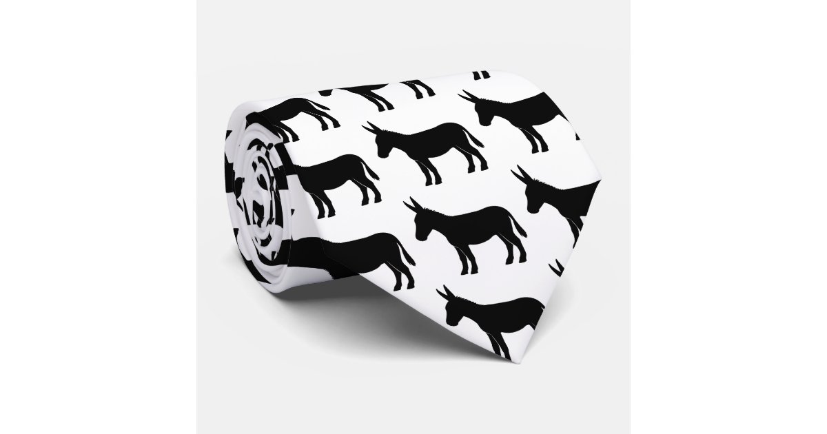 Donkey in Silhouette Neck Tie | Zazzle