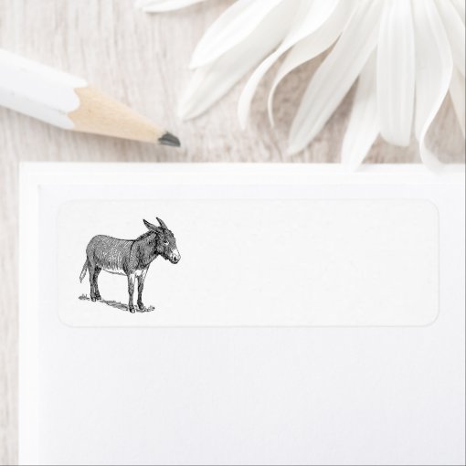 Donkey Label | Zazzle