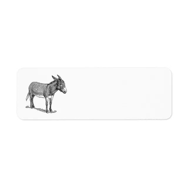 Donkey Label | Zazzle