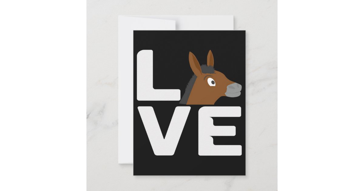 Donkey Love Donkeys Lover Invitation | Zazzle
