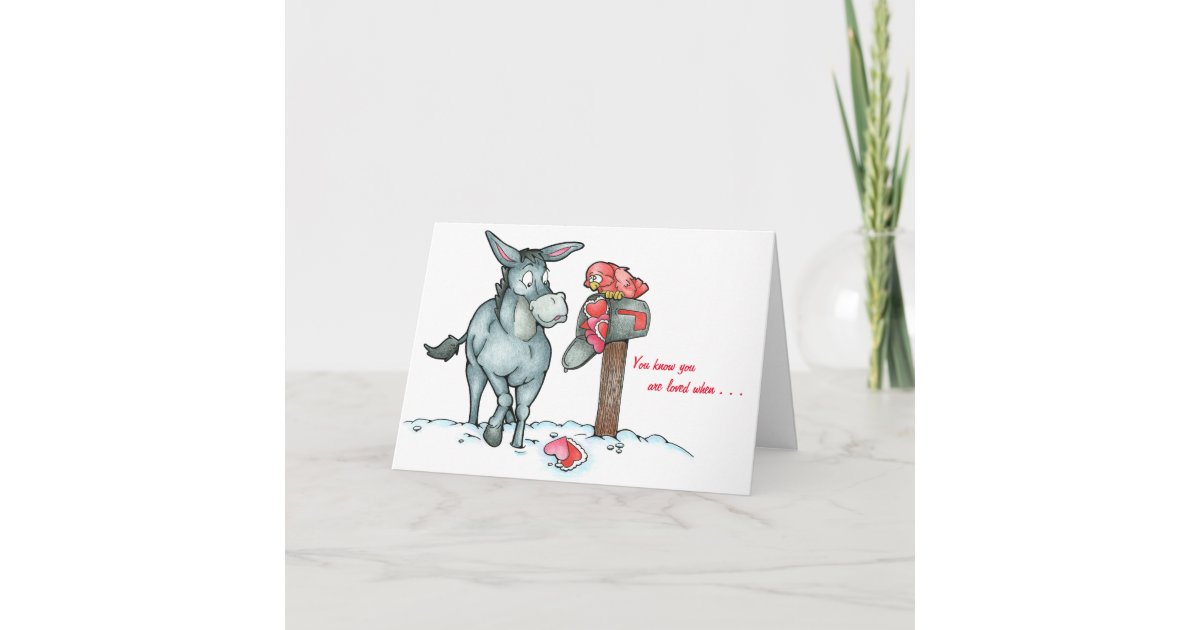 Donkey mailbox card | Zazzle