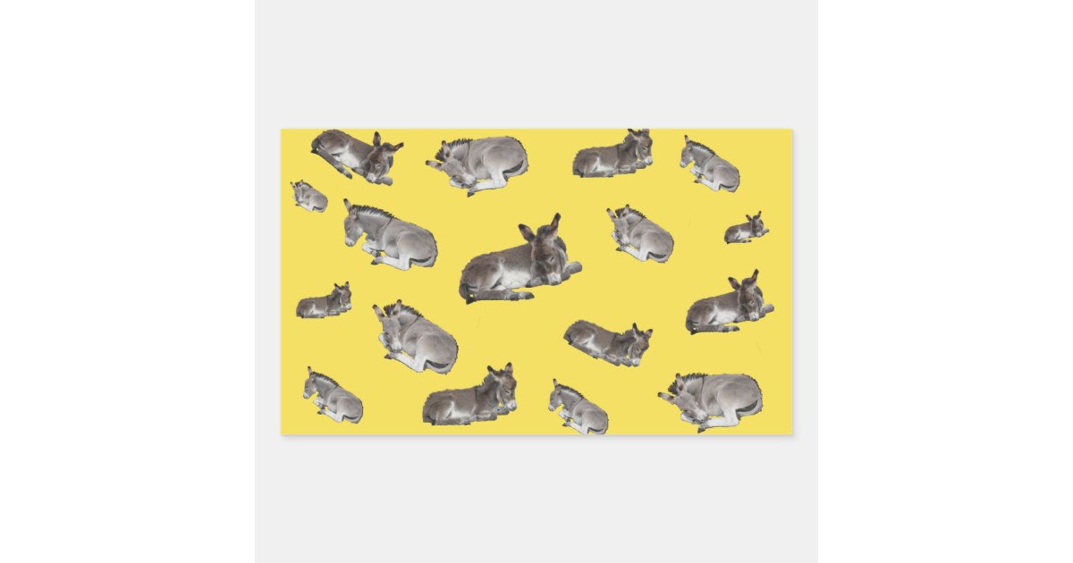 Donkey Multi Rectangular Sticker | Zazzle